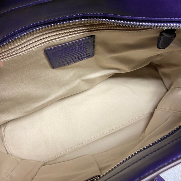 Coach | Bags | Coach Purple Legacy Print Medium Carryall Bag Nwt | Poshmark